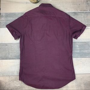 Zara | Shirts | Zara Man Lg Maroon Button Down Shirt | Poshmark